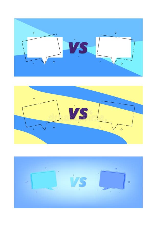 Set of Versus Screen Templates. Vector Illustration. Stock Vector ...