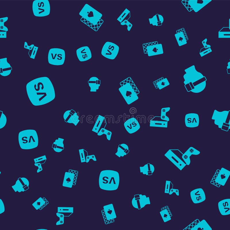 Set VS Versus Battle, Virtual Reality Glasses, Playing Cards and Game Console with Joystick on ...