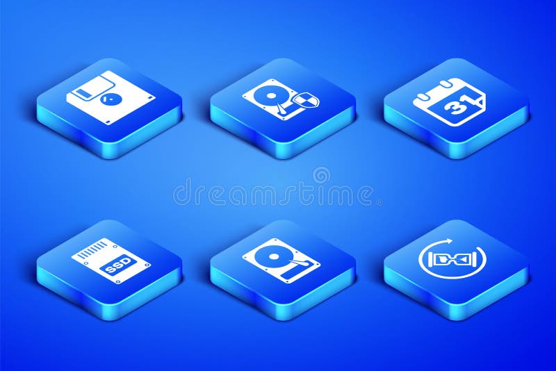 Set Waiting, Floppy Disk, Hard Drive HDD, SSD Card, Protection and ...