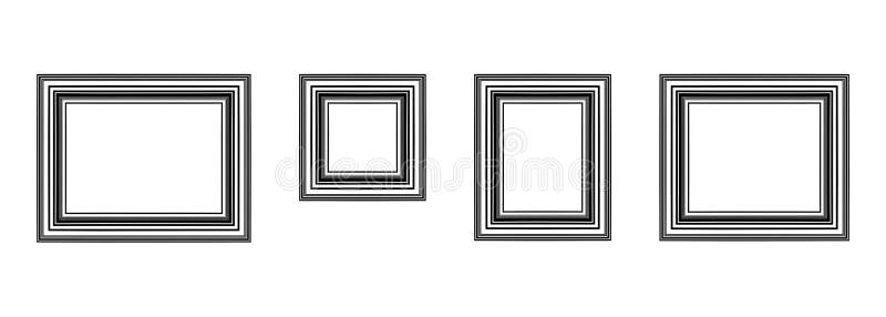 Set of Wall Picture Frame in Different Shapes Isolated Stock Vector ...