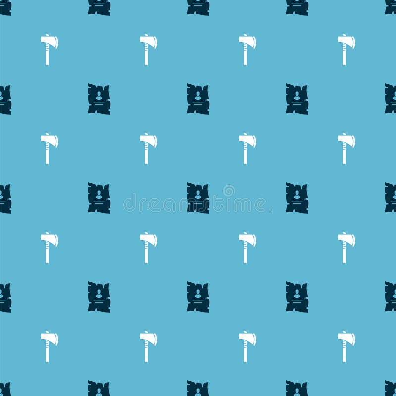 Set Wanted Western Poster and Tomahawk Axe on Seamless Pattern. Vector ...