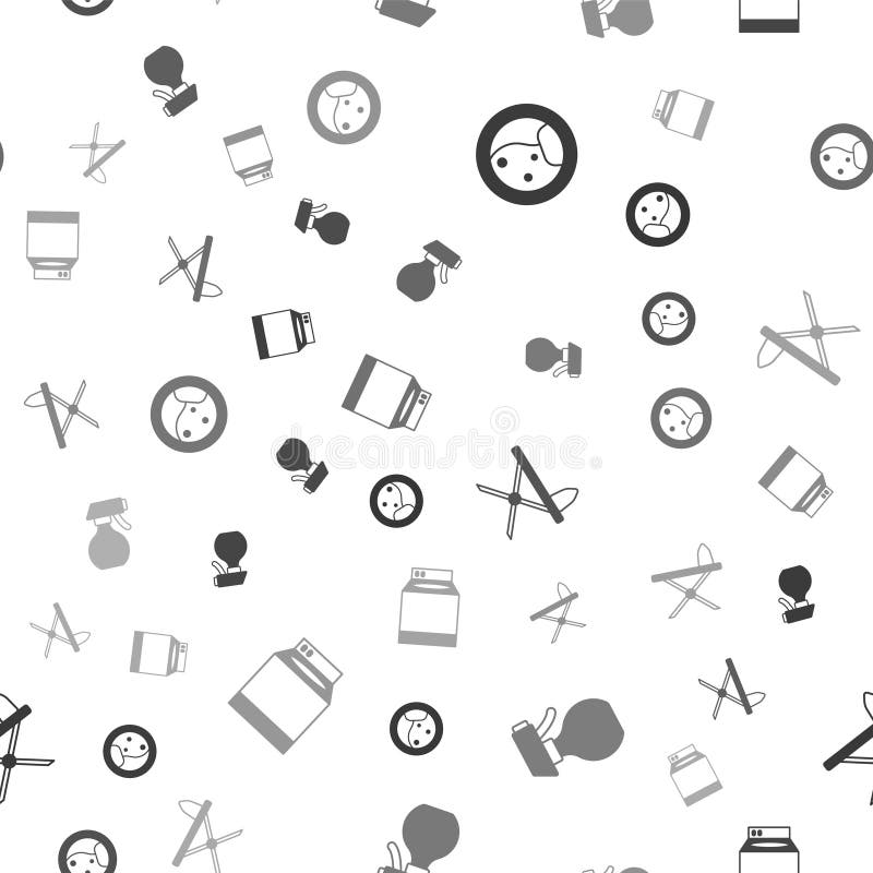 Set Washer, Water Spray Bottle, Iron and Ironing Board and on Seamless ...