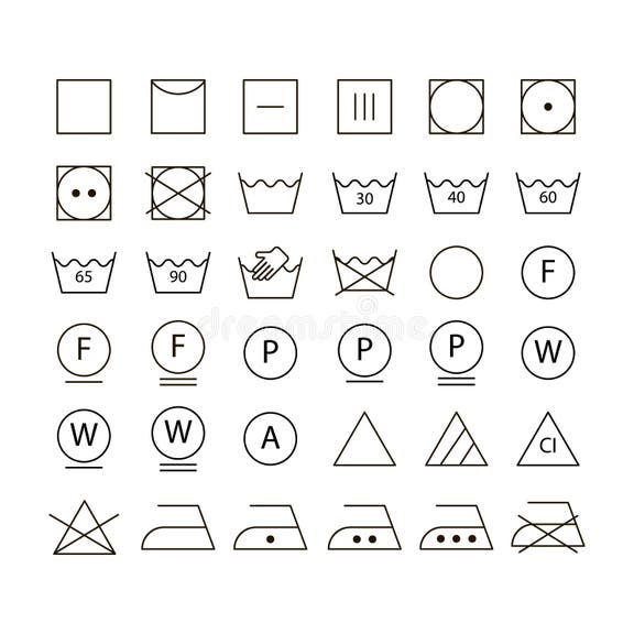 Clothes Washing Signs Stock Illustrations – 800 Clothes Washing Signs ...