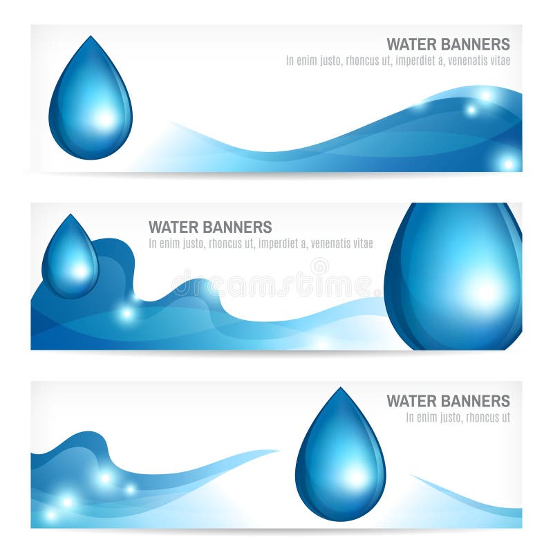Water Splash Banner stock vector. Illustration of background - 25852118