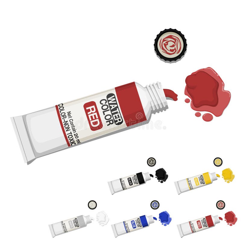 Set of color tube stock vector. Illustration of burner - 78986774