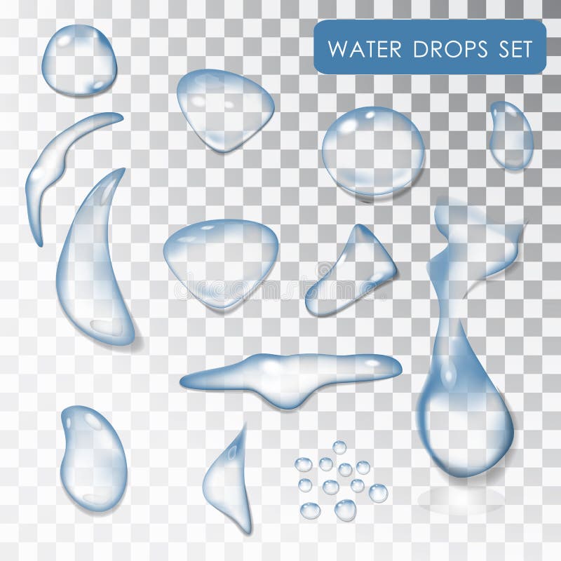 Set of water drops. stock vector. Illustration of droplet - 83875883