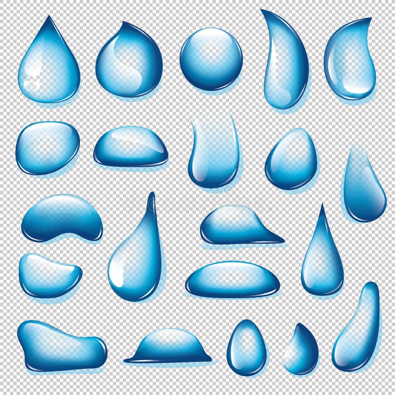Set of Water Drops. Vector Illustration Decorative Design Stock Vector ...