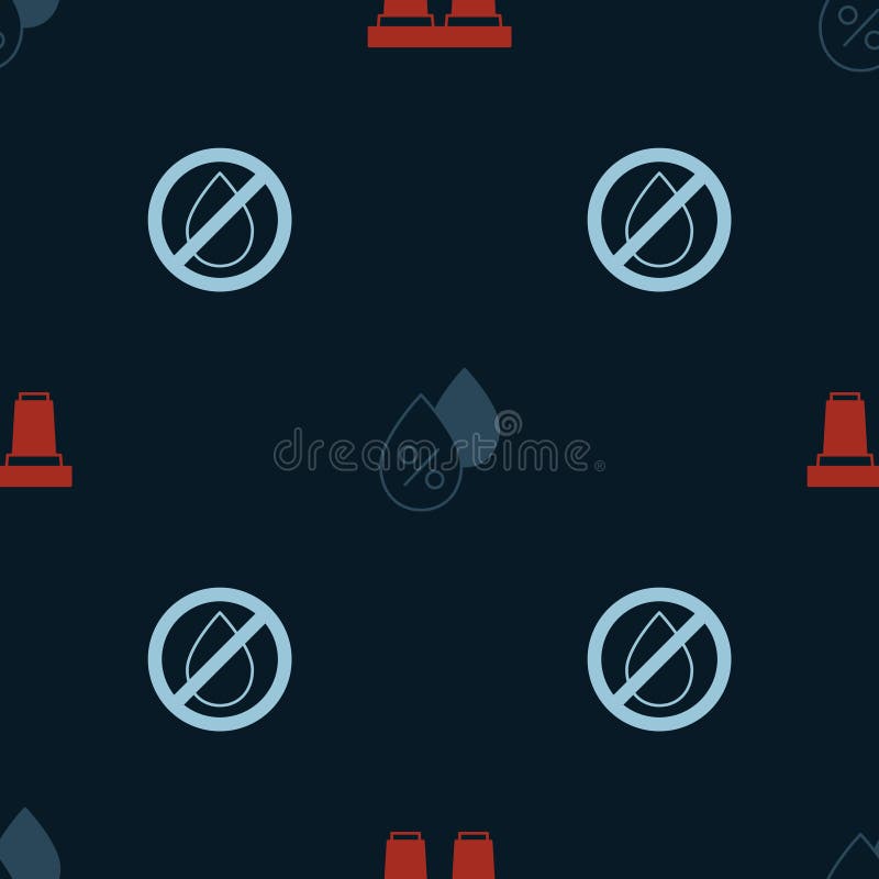 Set Water Filter Cartridge, Drop Percentage and Forbidden on Seamless ...