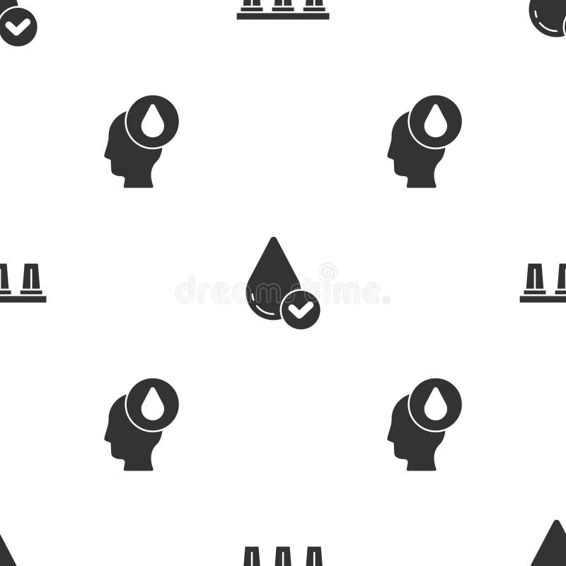 Set Water Filter, Drop and on Seamless Pattern. Vector Stock Vector ...