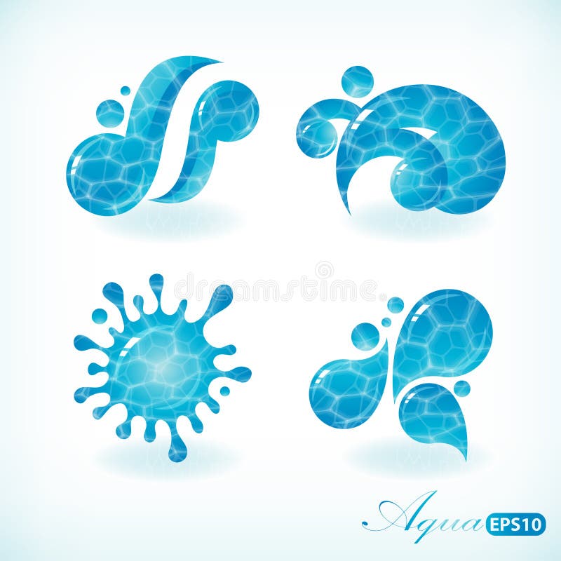 Water Design Elements. Water Icon Stock Vector - Illustration of series ...