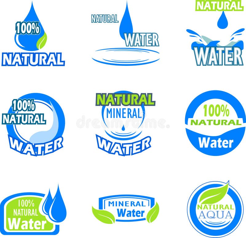 Set of water icons stock illustration. Illustration of fresh - 32354505