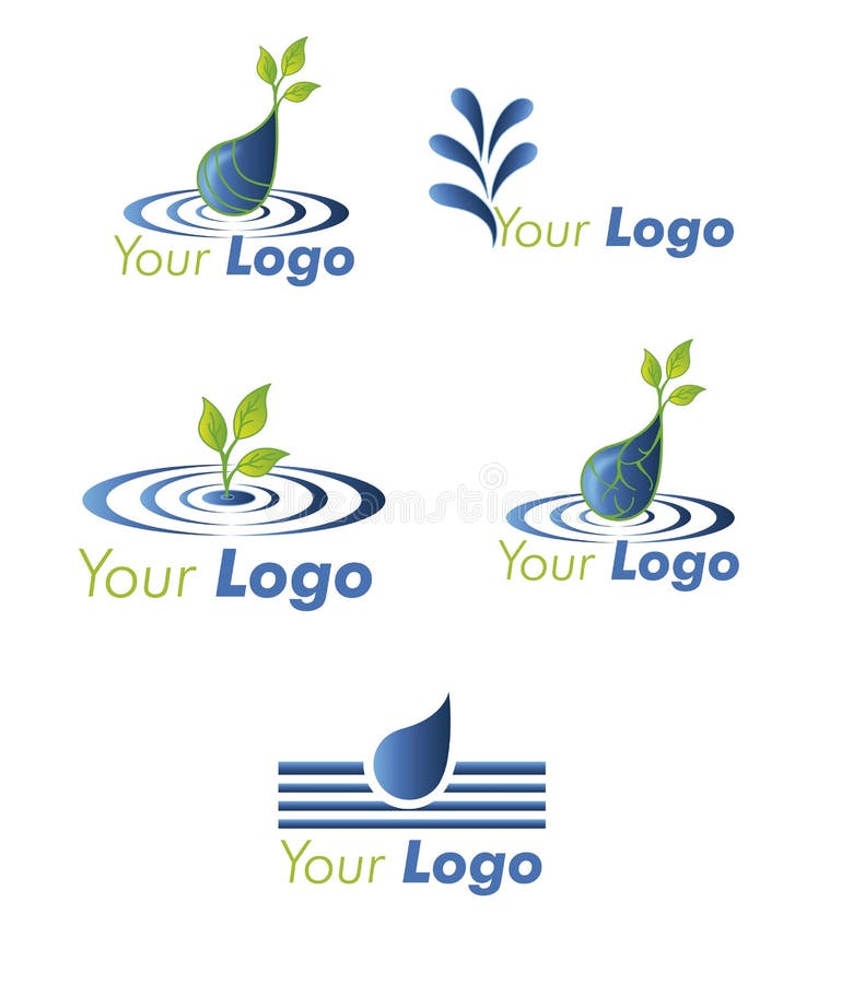 Set water logo. stock illustration. Illustration of design - 43122943
