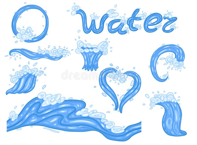 Water Shapes stock vector. Illustration of blank, vector - 62853100