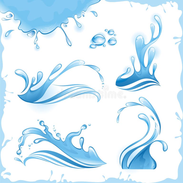 Water Splashes Stock Illustrations – 23,750 Water Splashes Stock ...
