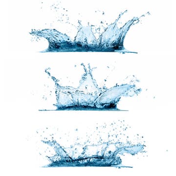 Set of Water Splashes stock illustration. Illustration of ripple - 37705063