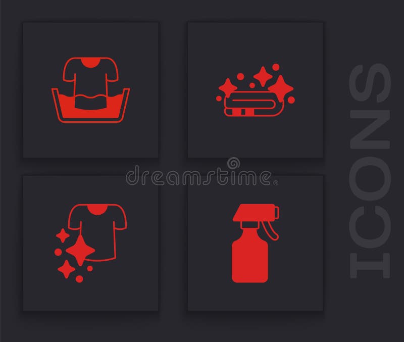 Set Water Spray Bottle, Basin with Shirt, Towel Stack and Drying ...