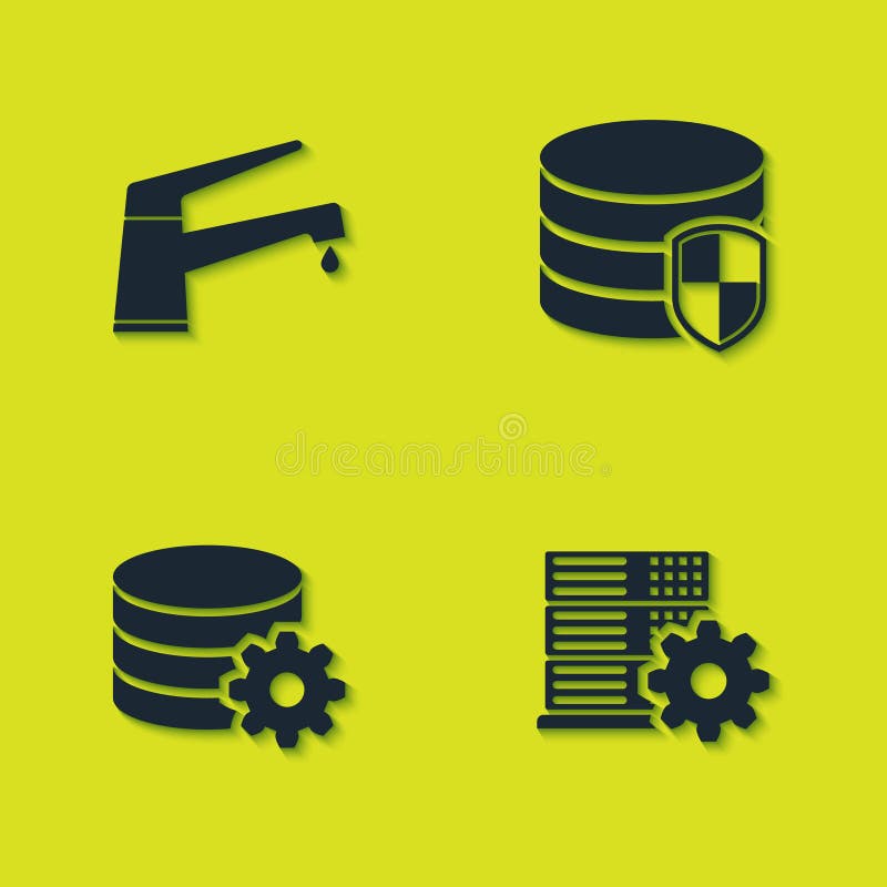 Set Setting Database Server New Email Incoming Message Floppy Disk And Delete Folder Icon 9793