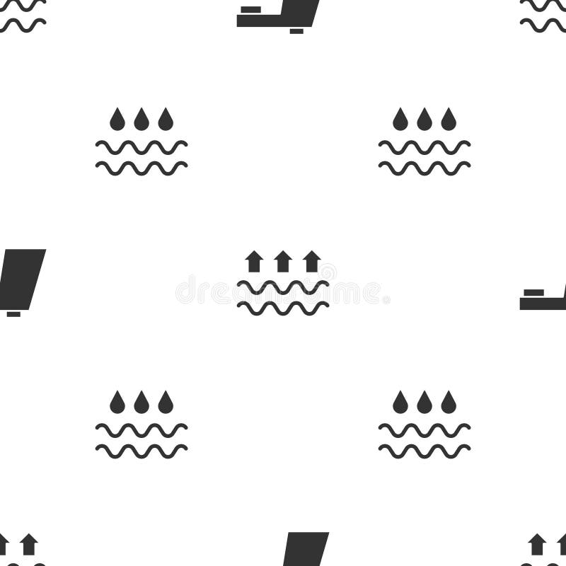 Set Water Tap, Waves of Water and Evaporation and with Drop on Seamless ...