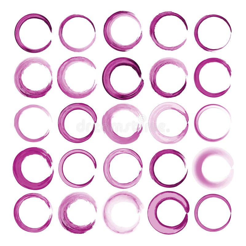 Set of watercolor circles stock illustration. Illustration of artwork ...