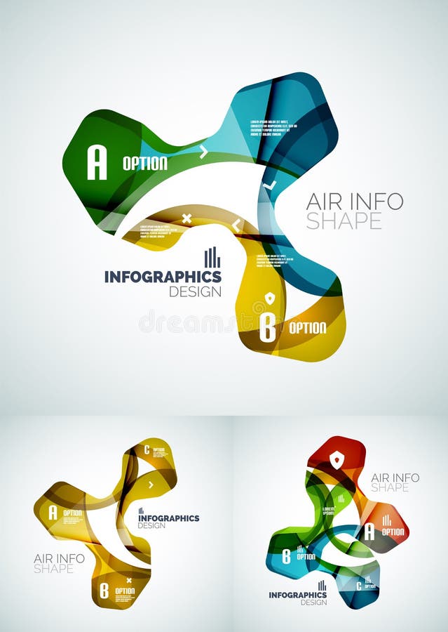 Set of Wave Business Infographics Stock Vector - Illustration of arrow ...