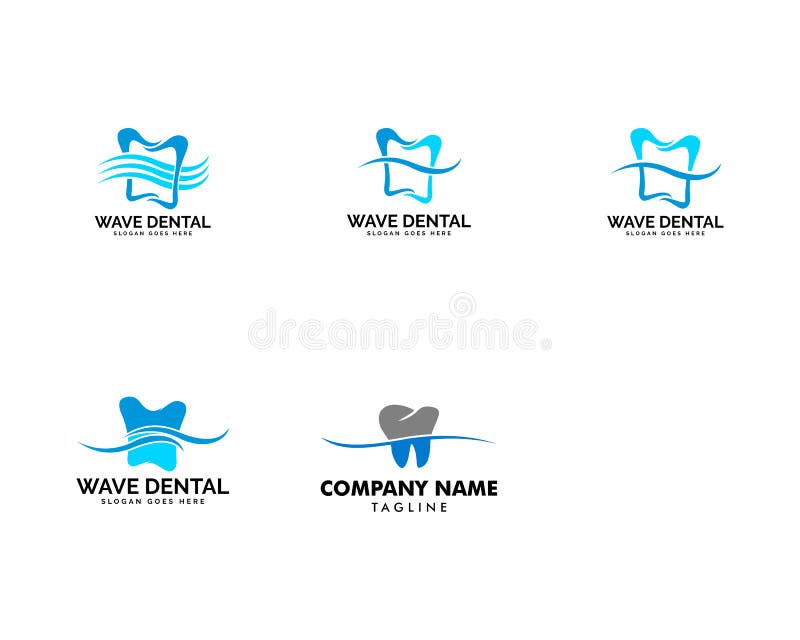 Wave Dental Teeth Logo Design Vector Template Stock Vector ...