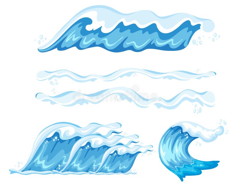 Set of wave element stock vector. Illustration of backdrop - 128396950