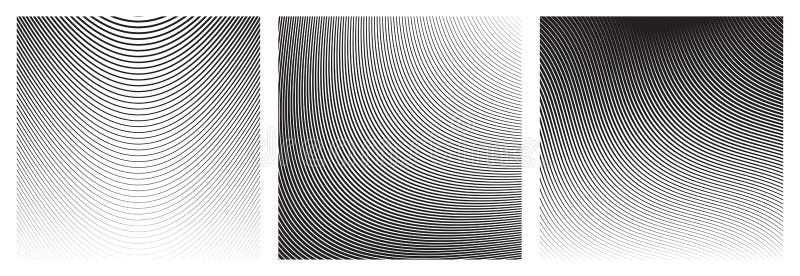 Set of Wave Oblique Smooth Lines Pattern in Vector Stock Vector ...