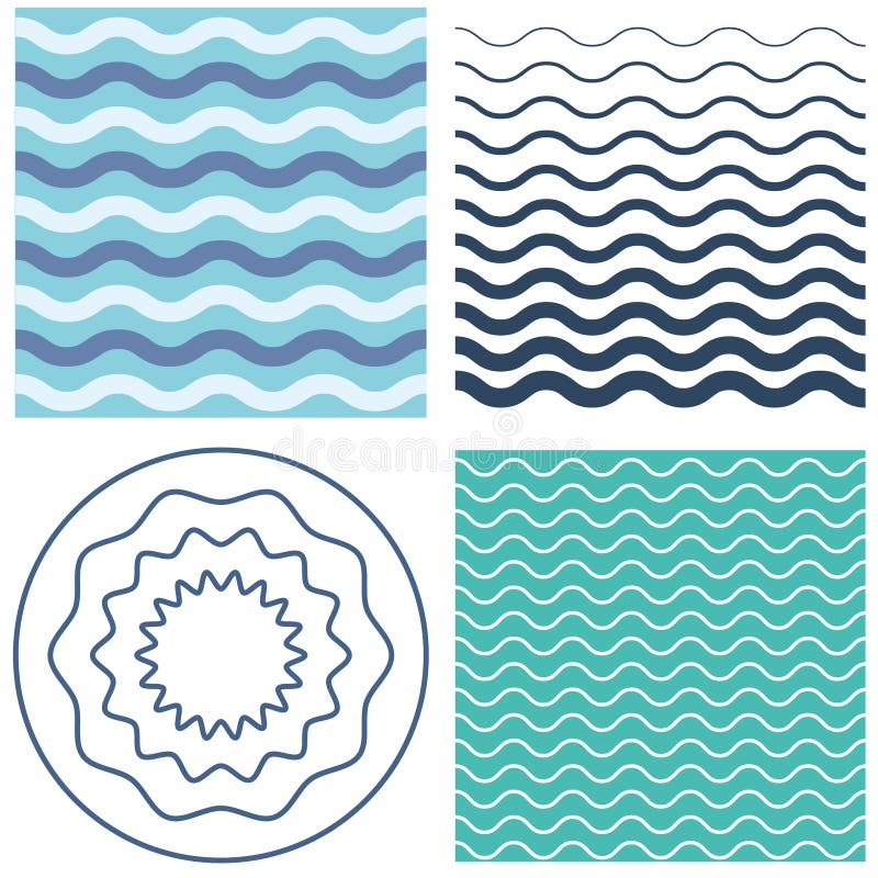 Wavy Circle Stickers stock vector. Illustration of graphics - 31735265