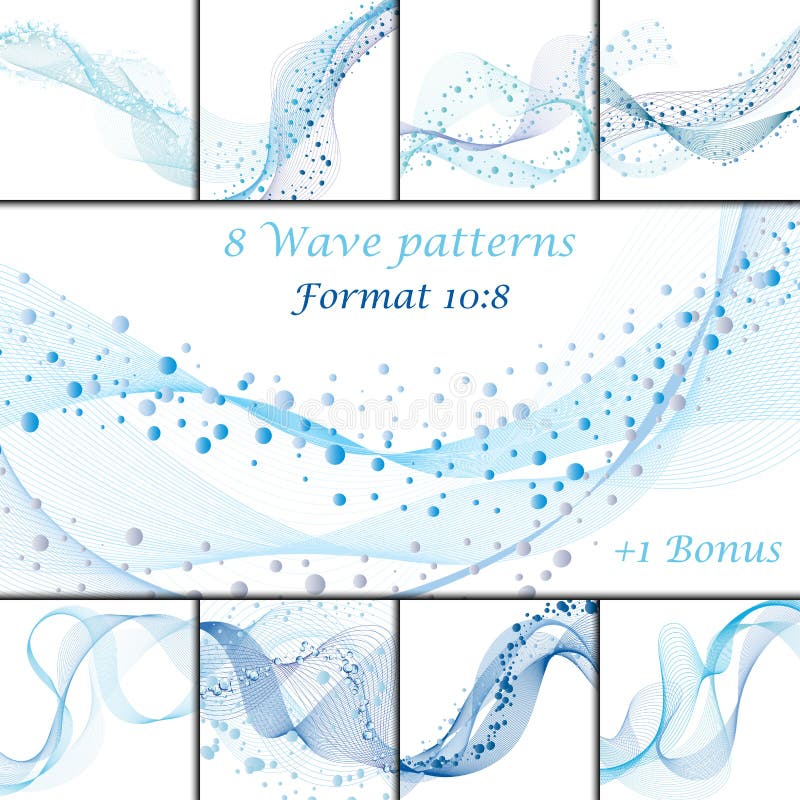 Set of Wave Patterns stock vector. Illustration of concept - 57875202