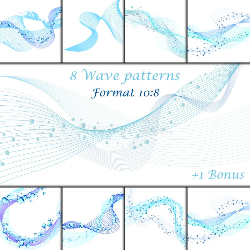 Set of Wave Patterns stock vector. Illustration of clean - 57875551