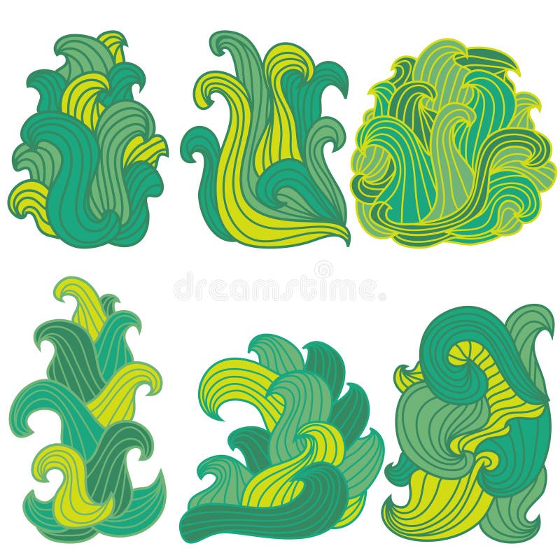 Set of waves stock illustration. Illustration of design - 38723511