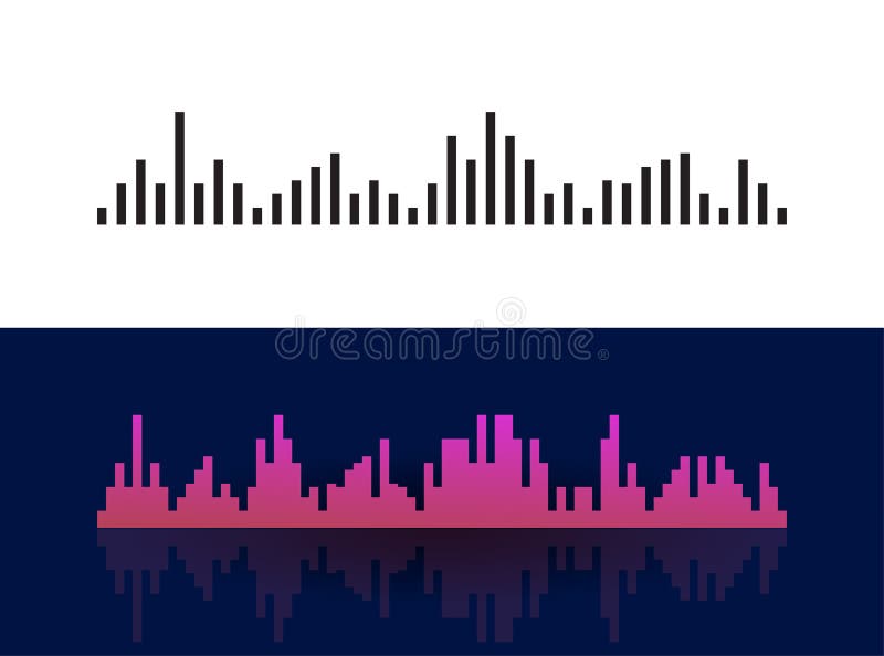 Set of Waves of the Equalizer Isolated on Background. EQ Vector ...