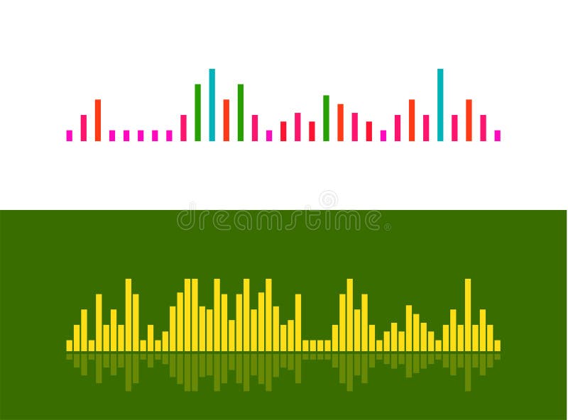 Set of Waves of the Equalizer Isolated on Background. EQ Vector ...