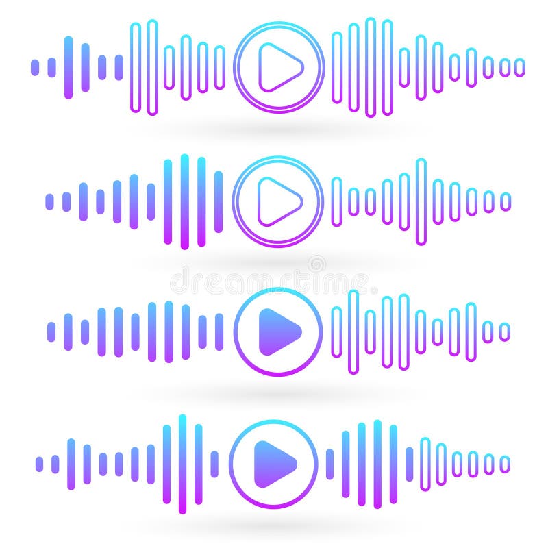 Set Waves of the Equalizer on White Background. EQ Vector Illustration ...