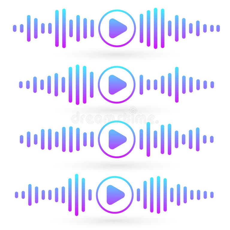 Set Waves of the Equalizer on White Background. EQ Vector Illustration ...