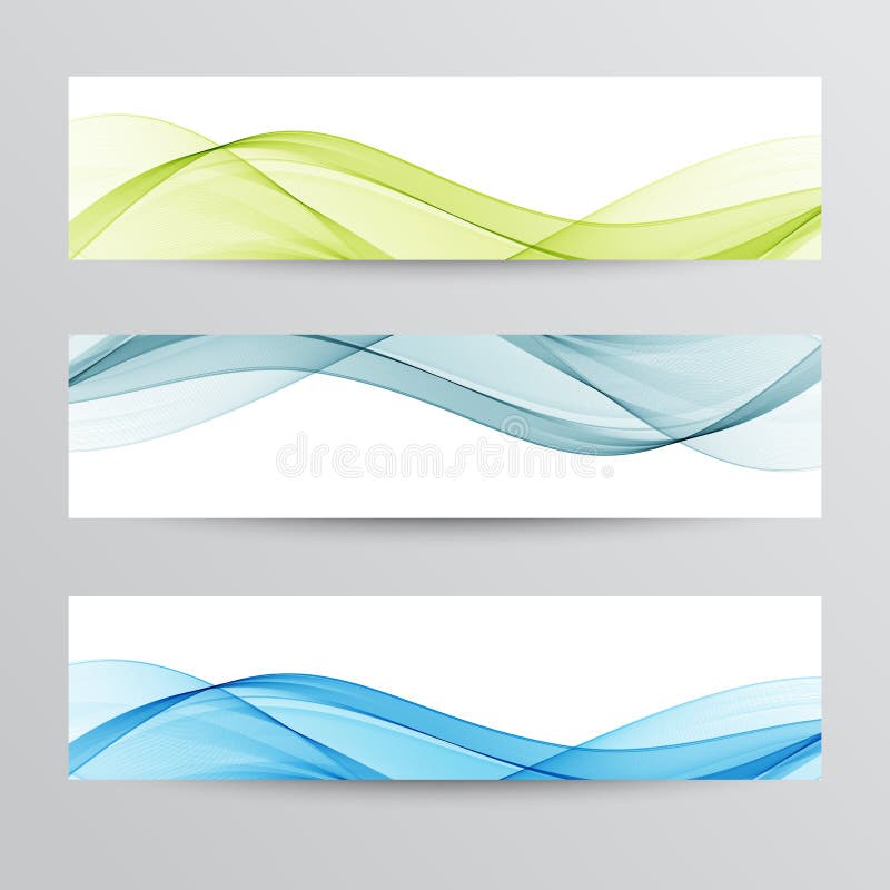 Set of wavy banners stock vector. Illustration of business - 104436248