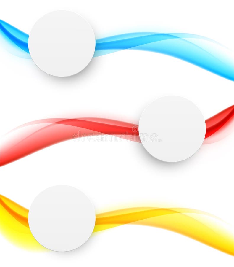 Set of wavy banners stock vector. Illustration of color - 51877078