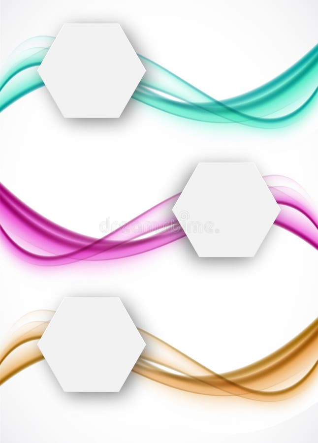 Set of wavy banners stock vector. Illustration of poster - 51818509