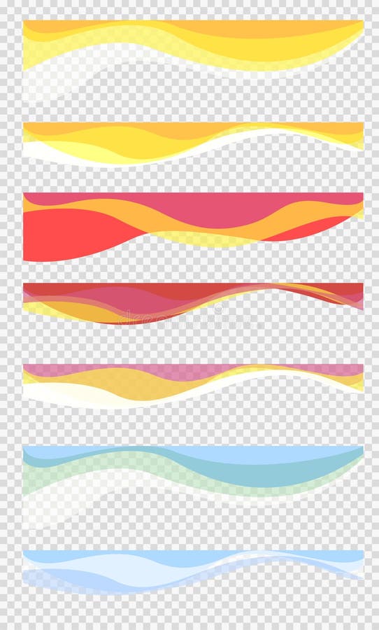 Set Wavy Design Element. Decor for Brochure, Banner, Flyer. Fluid ...