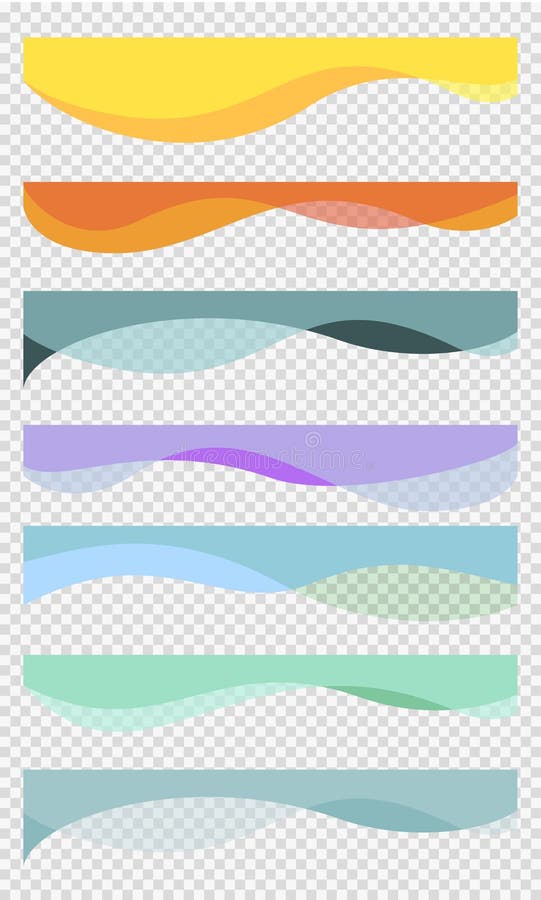 Set Wavy Design Element. Decor for Brochure, Banner, Flyer. Fluid ...