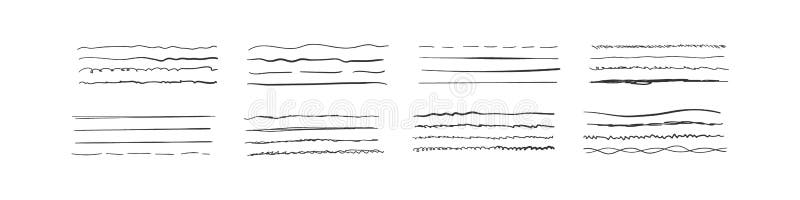 Wavy horizontal lines. stock vector. Illustration of doodle - 176924434