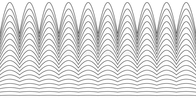 A Set of Wavy Zigzag Horizontal Wiggly Lines Stock Vector ...
