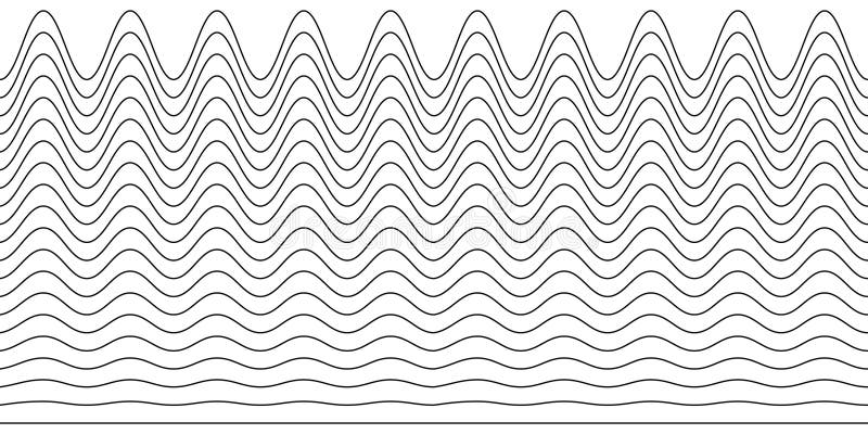 A Set of Wavy Zigzag Horizontal Wiggly Lines Stock Vector ...