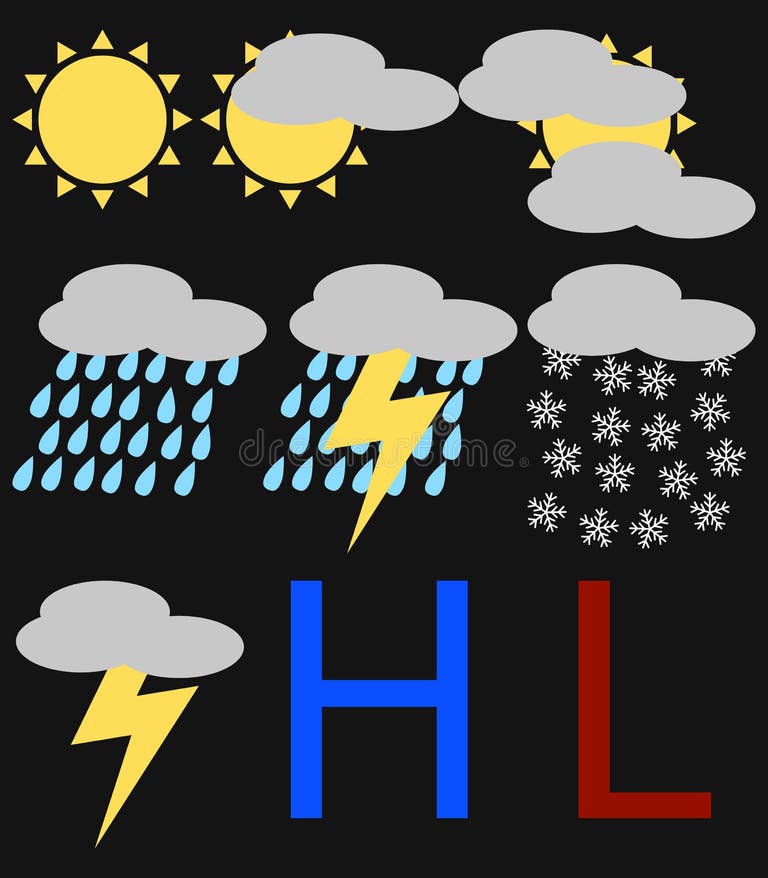 High Low Pressure Weather Icon Stock Illustrations – 93 High Low ...