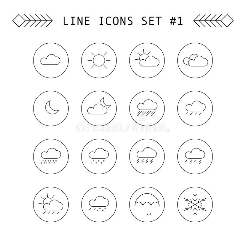Weather Line Icons Stock Illustrations – 21,099 Weather Line Icons ...