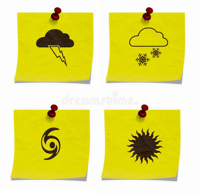 Set of weather signs stock illustration. Illustration of background ...