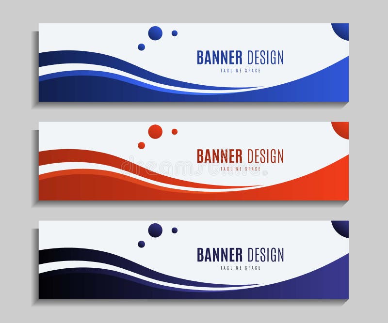 Modern Colorful Gradient Curve Web Banner with Geometric Shape Design ...
