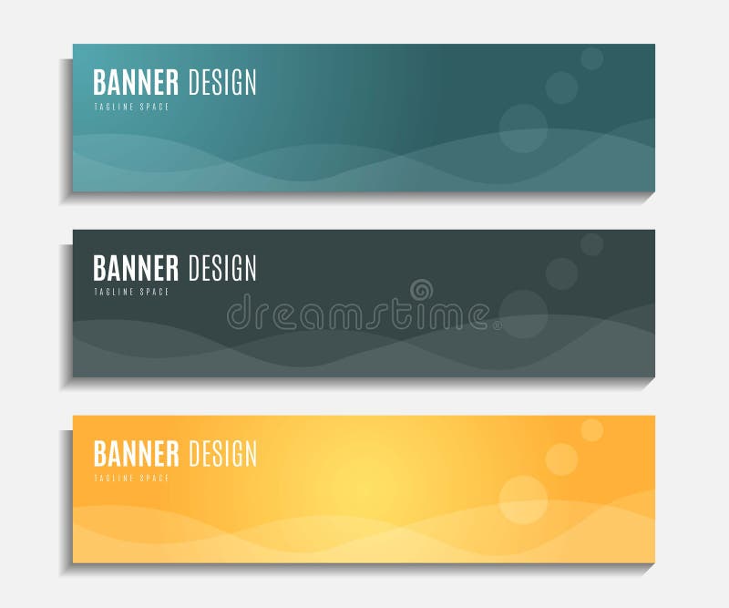 Set Gradient Colorful Banner Web with Minimal Curve and Geometric Shape ...