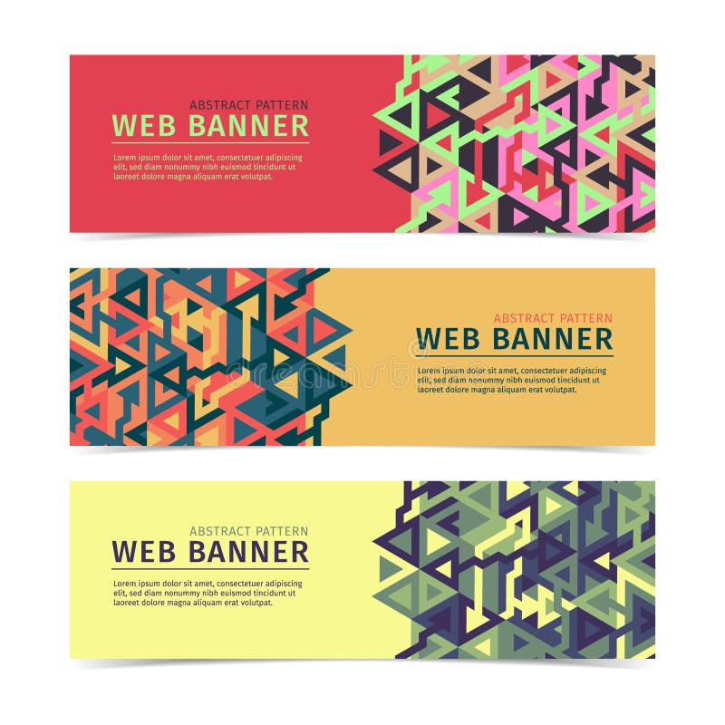 A Set of Web Banners Collection Layouts. Stock Vector - Illustration of ...