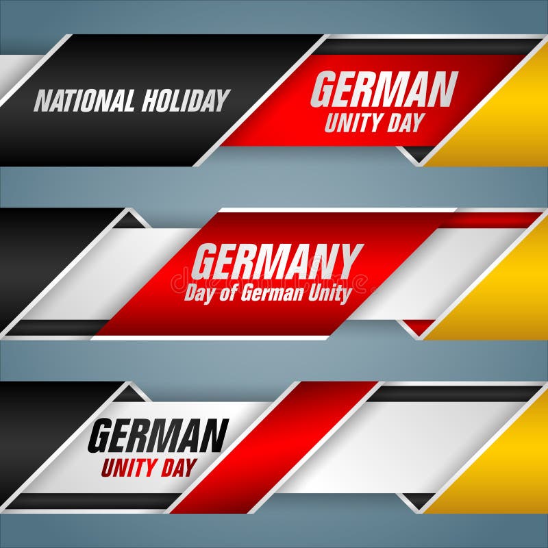 Set of Web Banners for Day of German Unity Stock Vector - Illustration ...